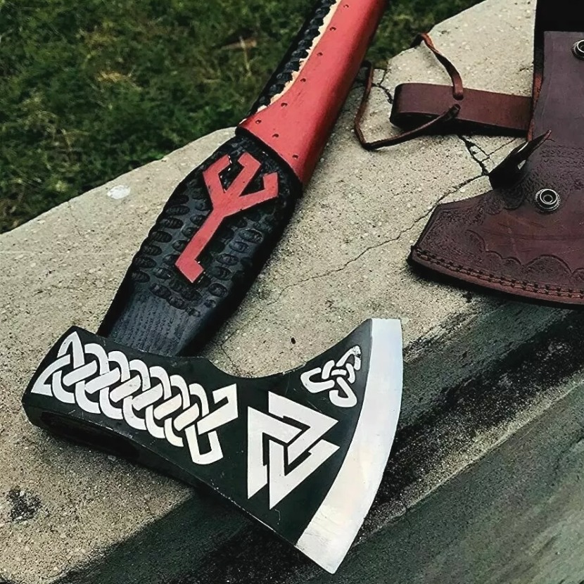 Handmade Steel Tomahawk Axe Integral Ball Hammer Hunting Axe - Inspire ...