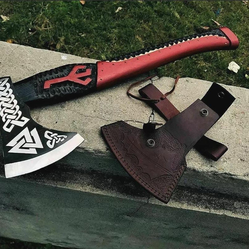 Handmade Steel Tomahawk Axe Integral Ball Hammer Hunting Axe - Inspire ...