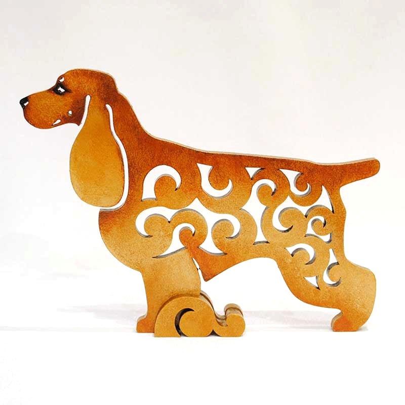 Statuette English Cocker Spaniel figurine made of wood, hand | Inspire ...