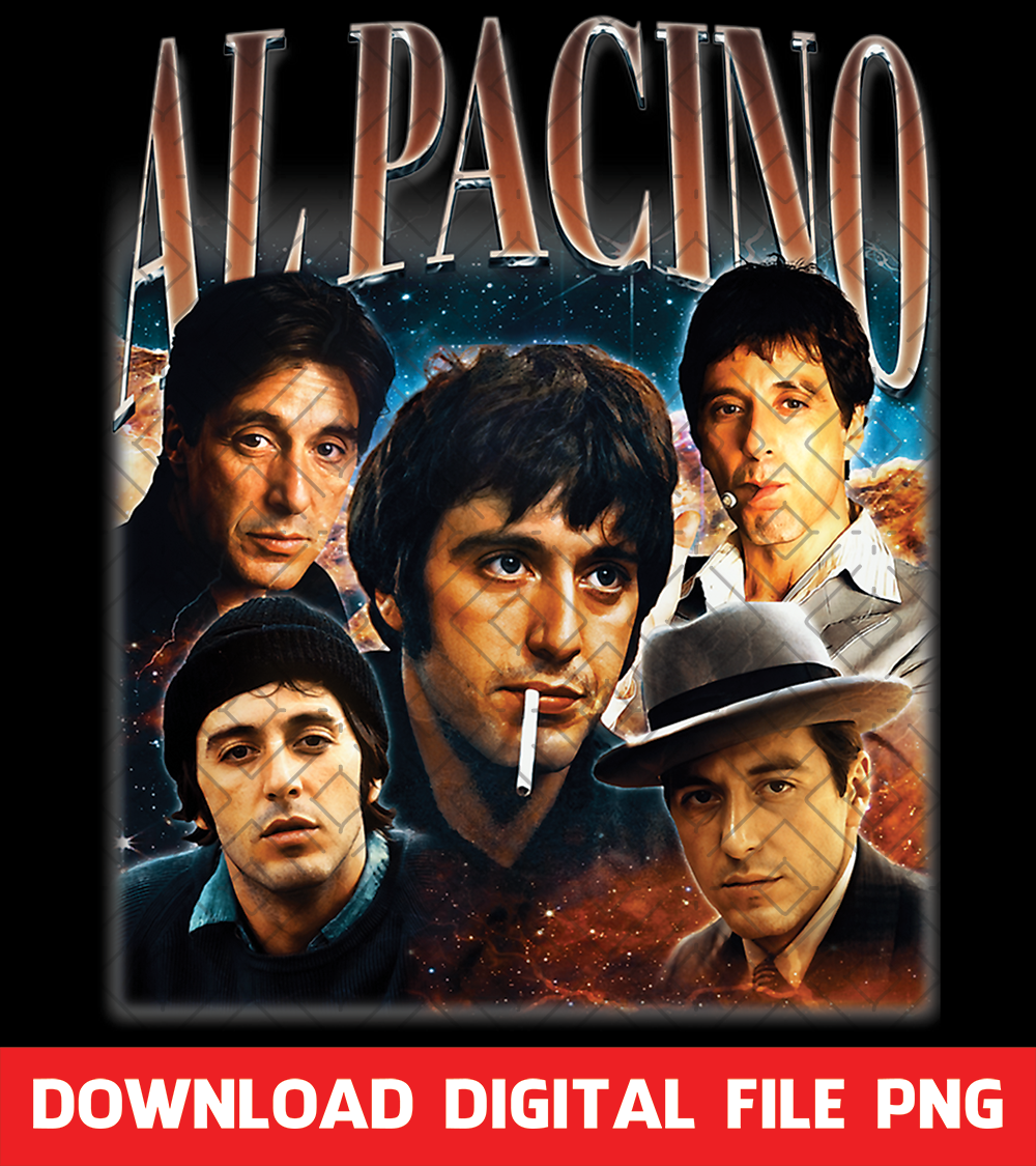 AL PACINO Vintage 90s PNG , AL PACINO Vintage 90s Design Shi - Inspire ...