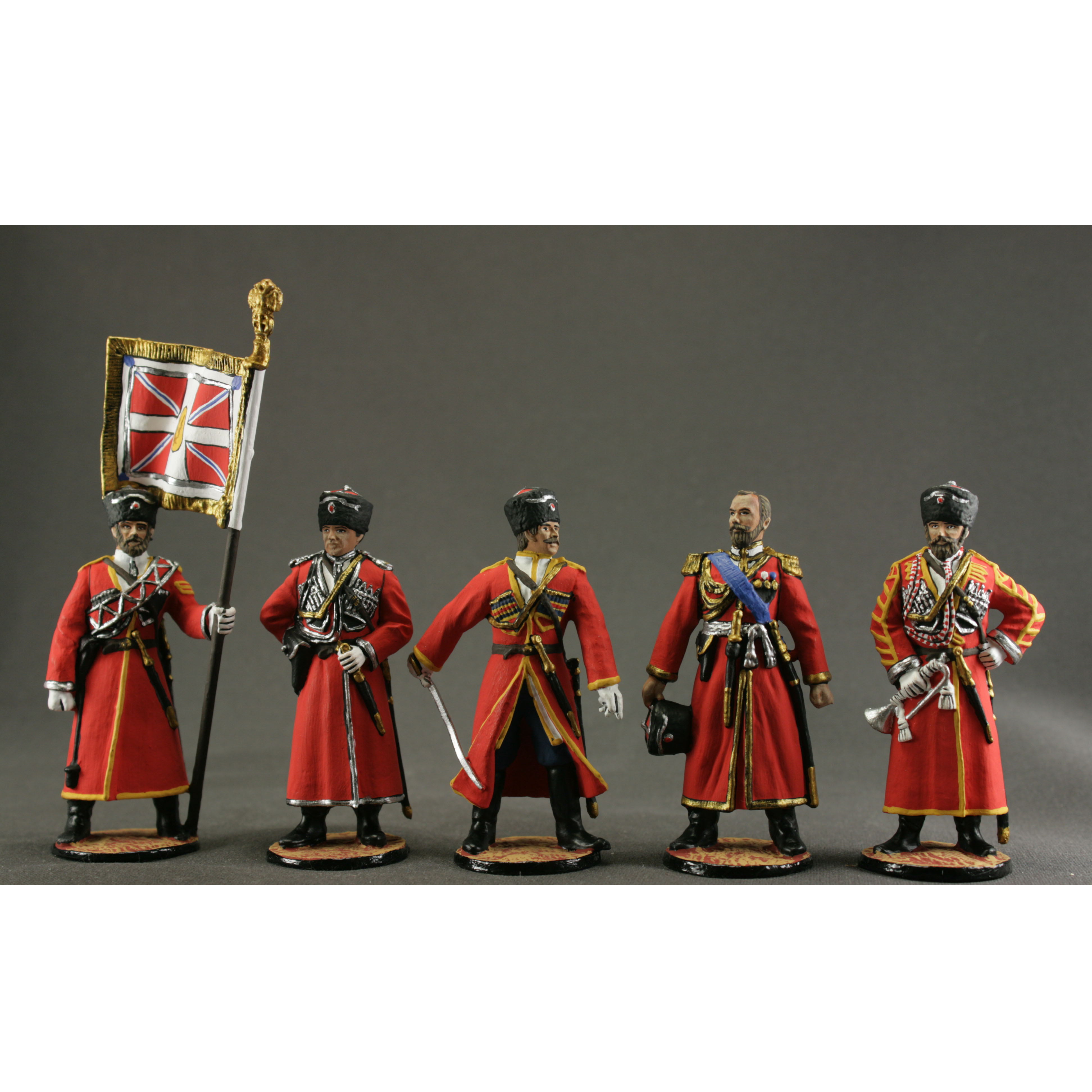 set 5 toy tin soldiers Cossacks. Russia. Hand Painted miniat - Inspire ...