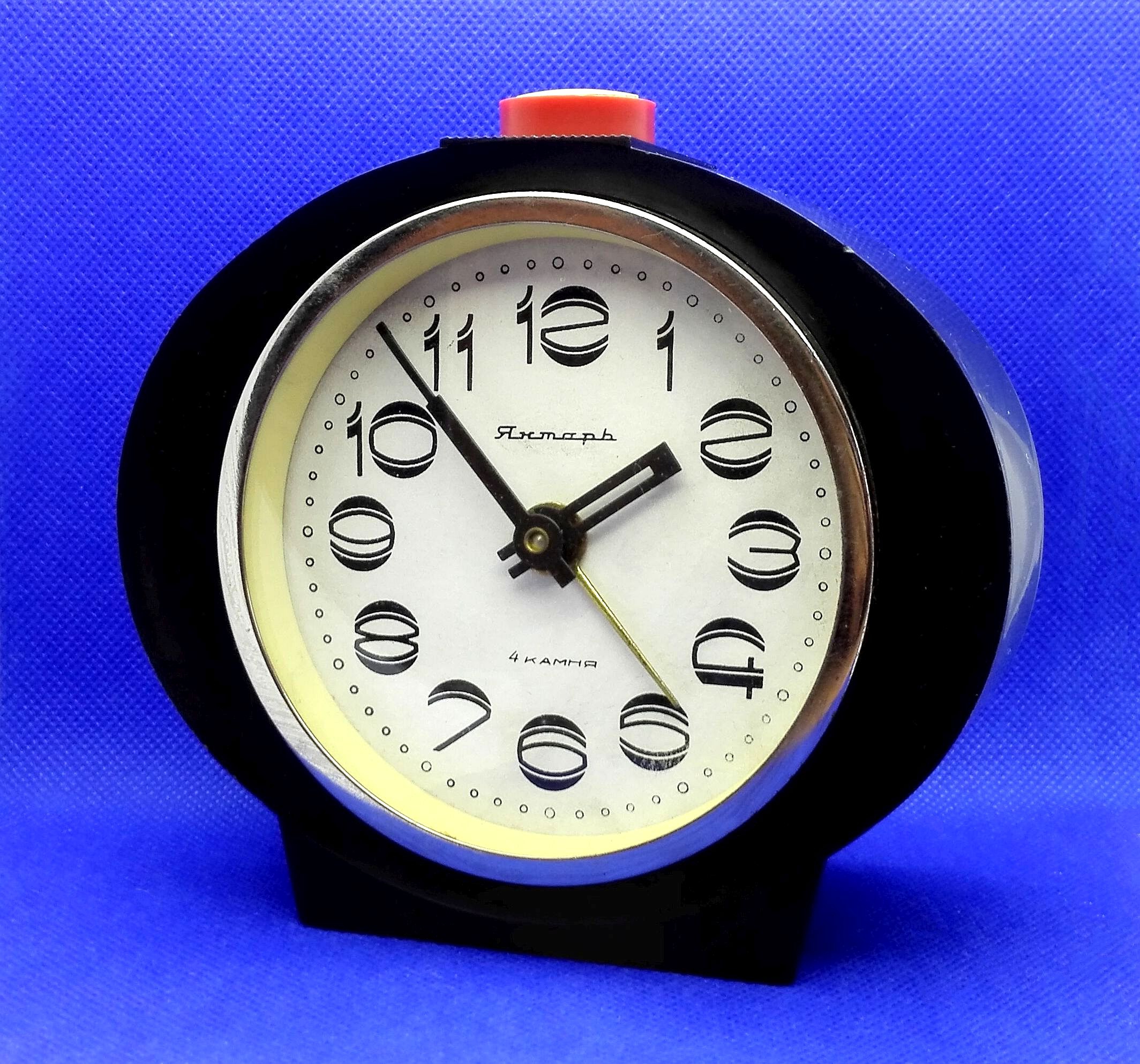 Soviet Vintage Black Alarm Clock Jantar. Antique Alarm clock - Inspire ...