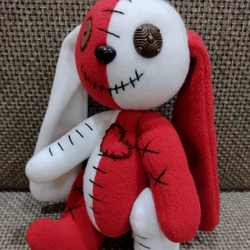 Rabbit stuffed animals toy Creepy toy bunny Voodoo doll Scar - Inspire ...
