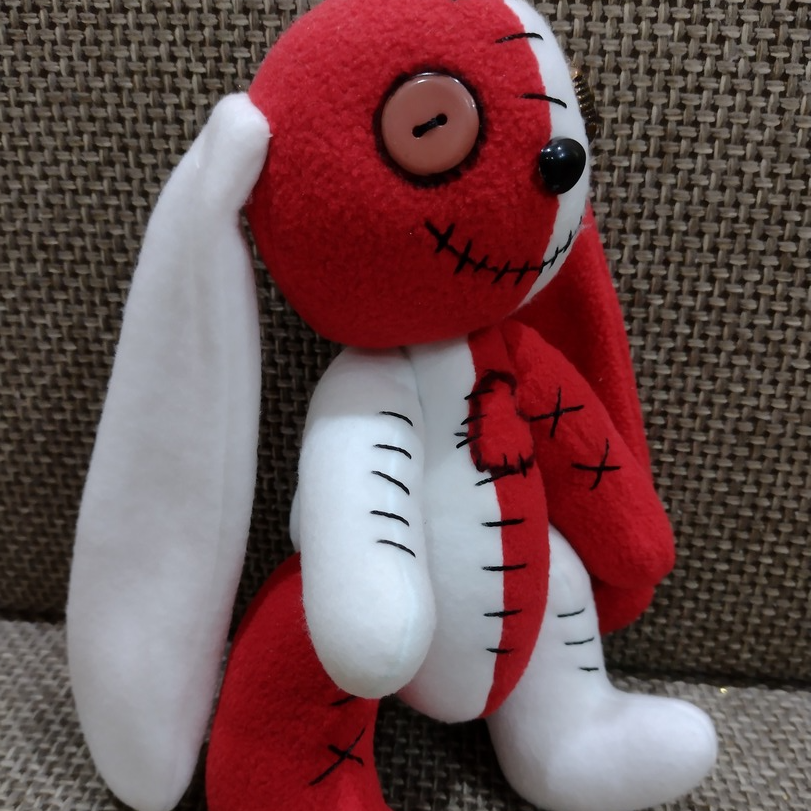 Rabbit stuffed animals toy Creepy toy bunny Voodoo doll Scar - Inspire ...