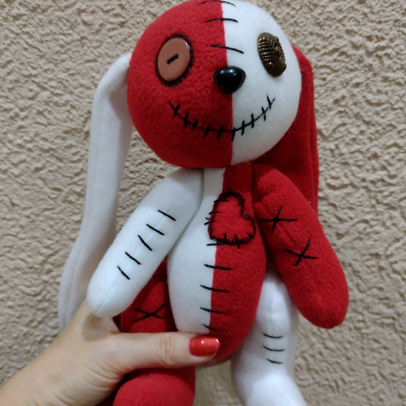 Rabbit stuffed animals toy Creepy toy bunny Voodoo doll Scar - Inspire ...
