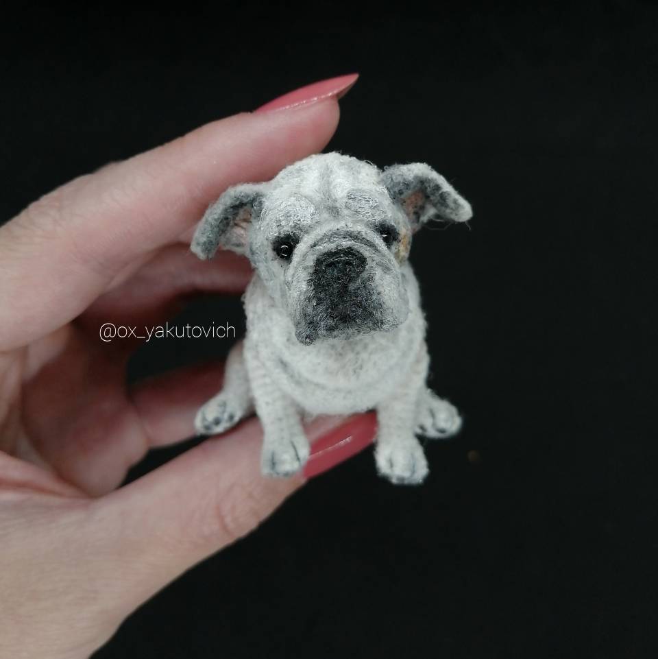 English bulldog. Crocheted dog. A custom-made dog. Amigurumi | Inspire ...
