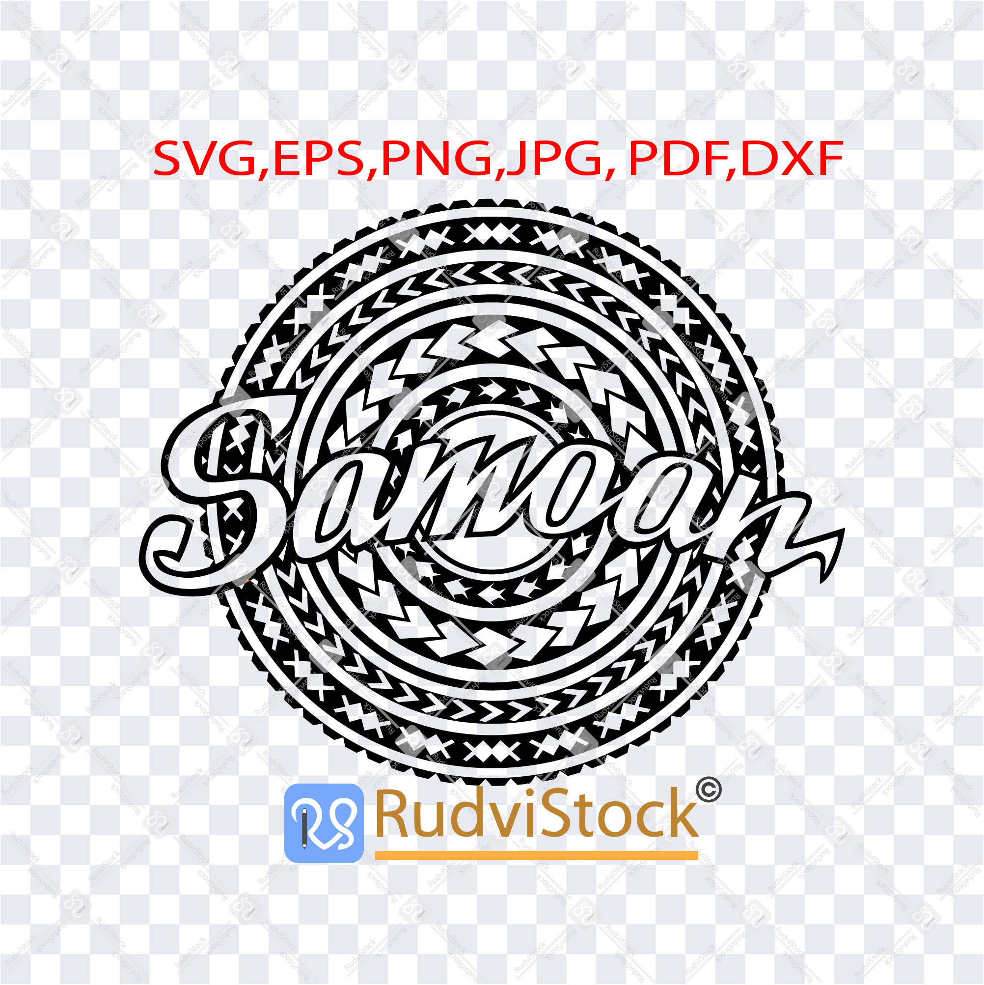 Samoan art tribal tattoo circle design - Inspire Uplift
