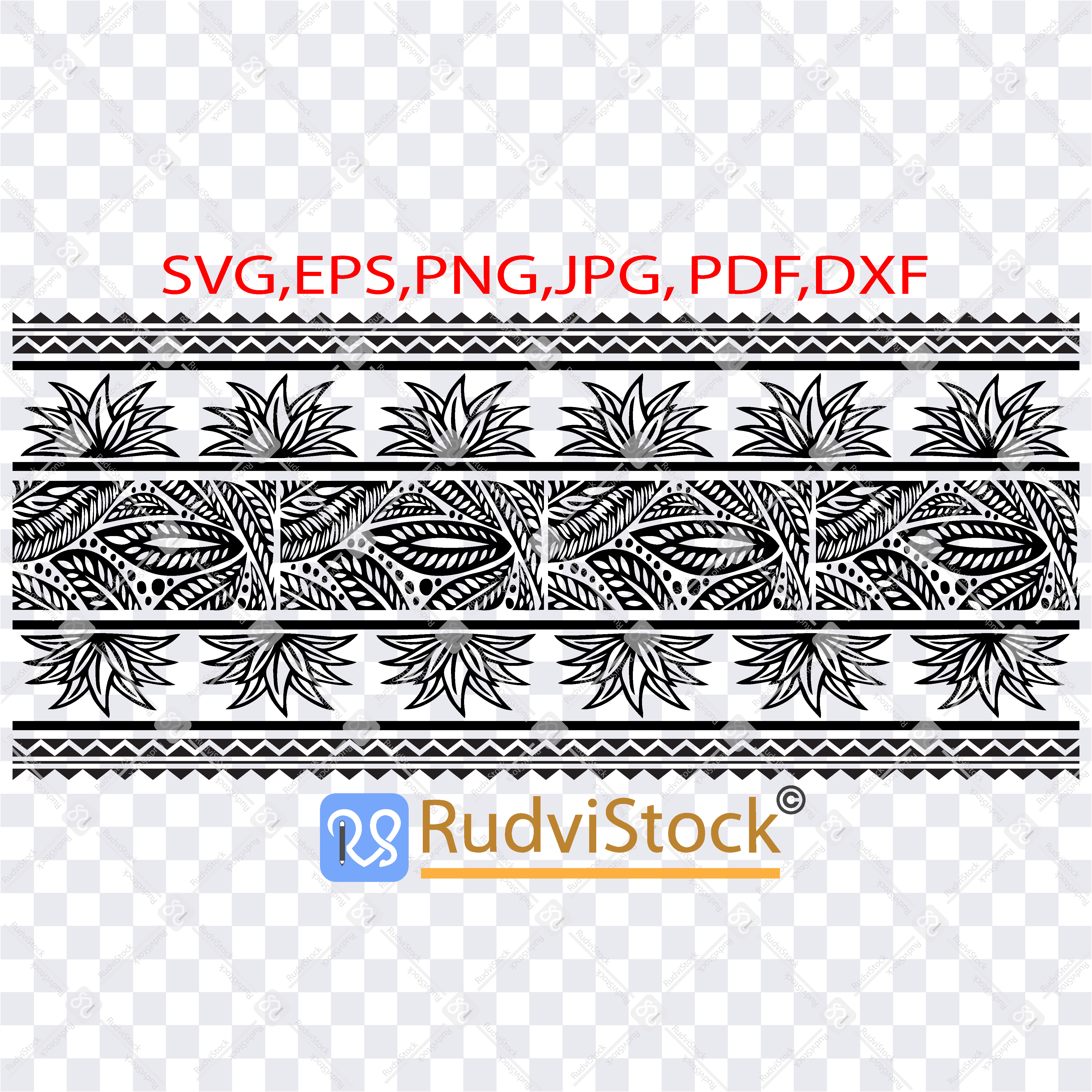 Samoan floral pattern seamless border design | Inspire Uplift