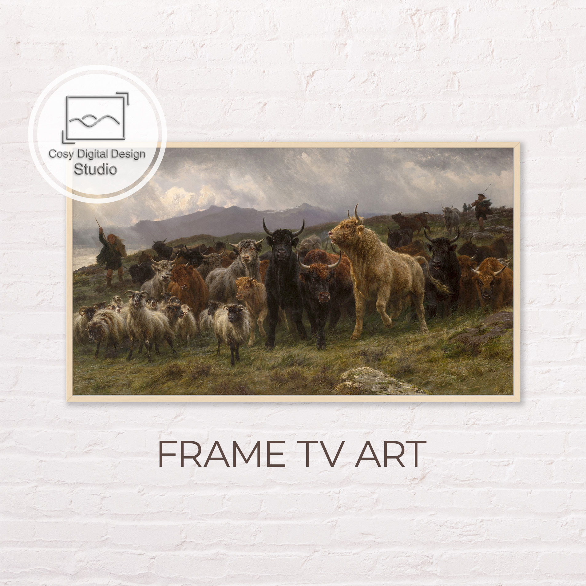 Samsung Frame TV Art | 4k Vintage Farm Landscape Art for The | Inspire ...