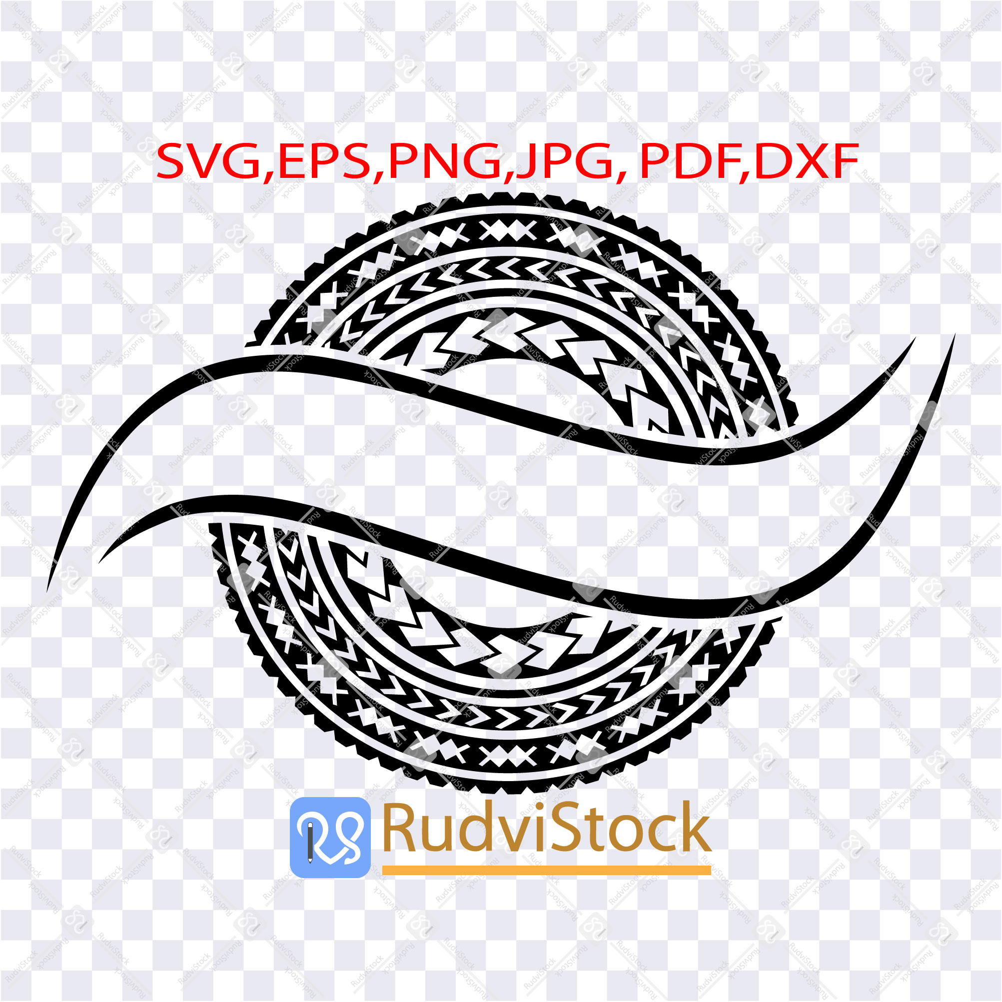 Polynesian Pattern Circle frame | Inspire Uplift