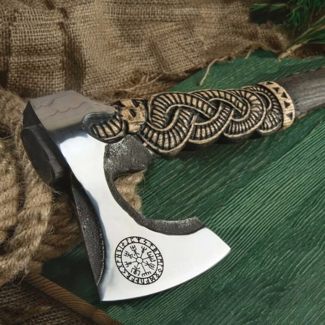 Handmade Carbon Steel Hatchet Tomahawk Hunting Viking Axe | Inspire Uplift