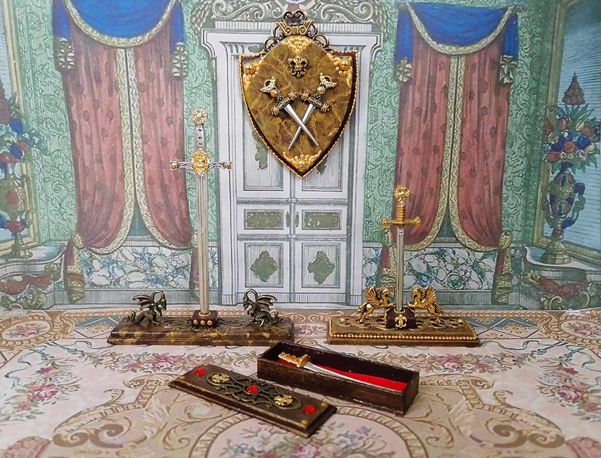 Panel with weapons. Puppet miniature.1:12 scale. - Inspire Uplift