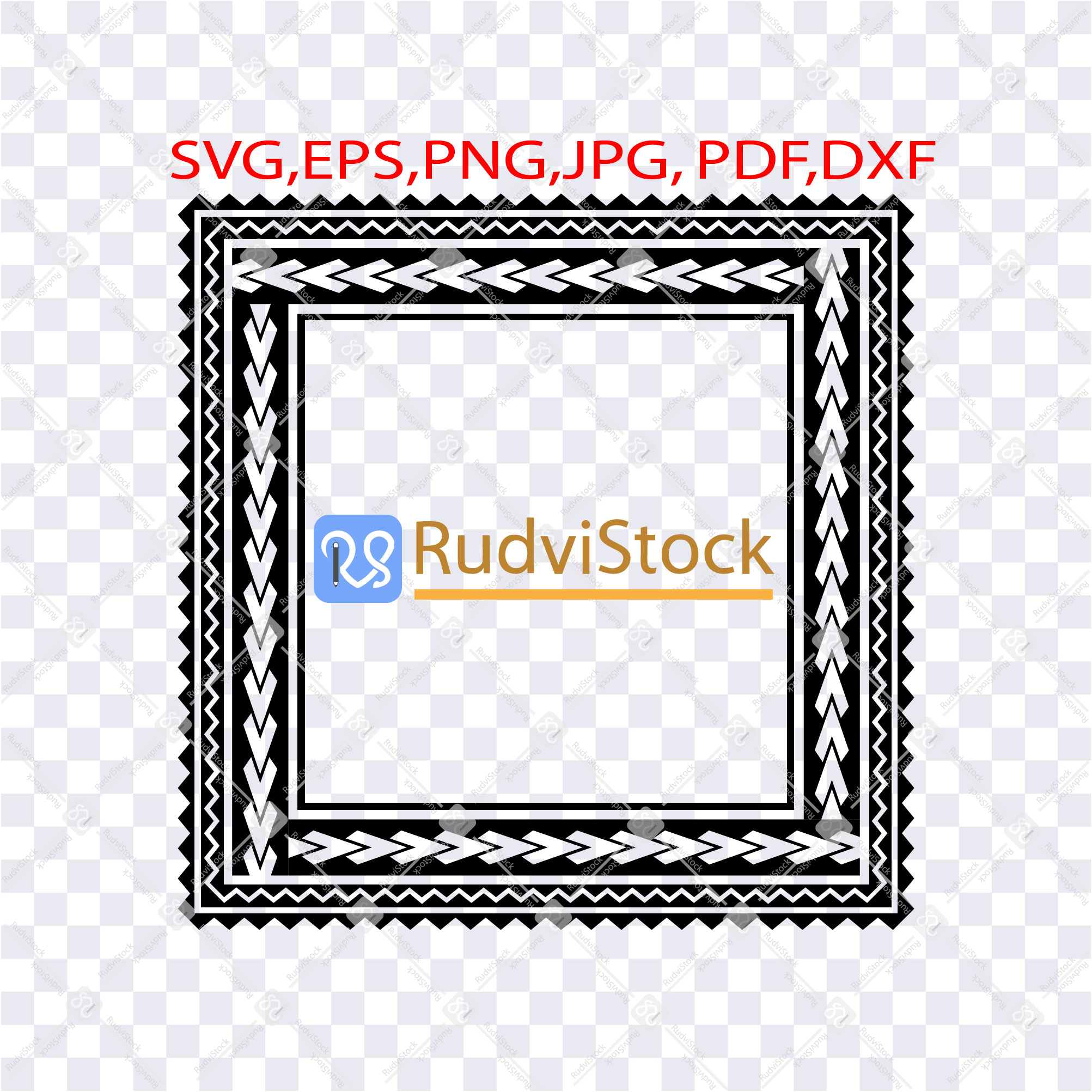 Polynesian digital tattoo tribal frame designs | Inspire Uplift