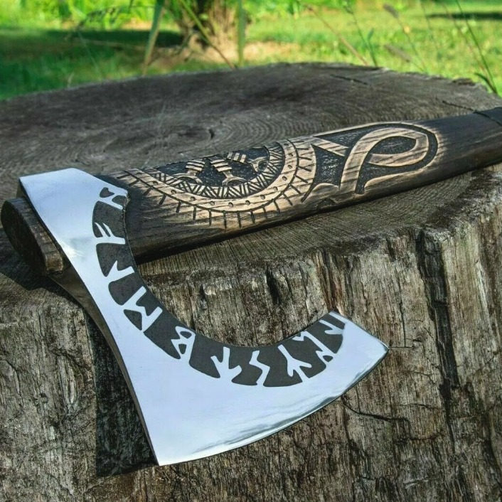 Handmade Carbon Steel Hatchet Tomahawk Hunting Viking Axe | Inspire Uplift