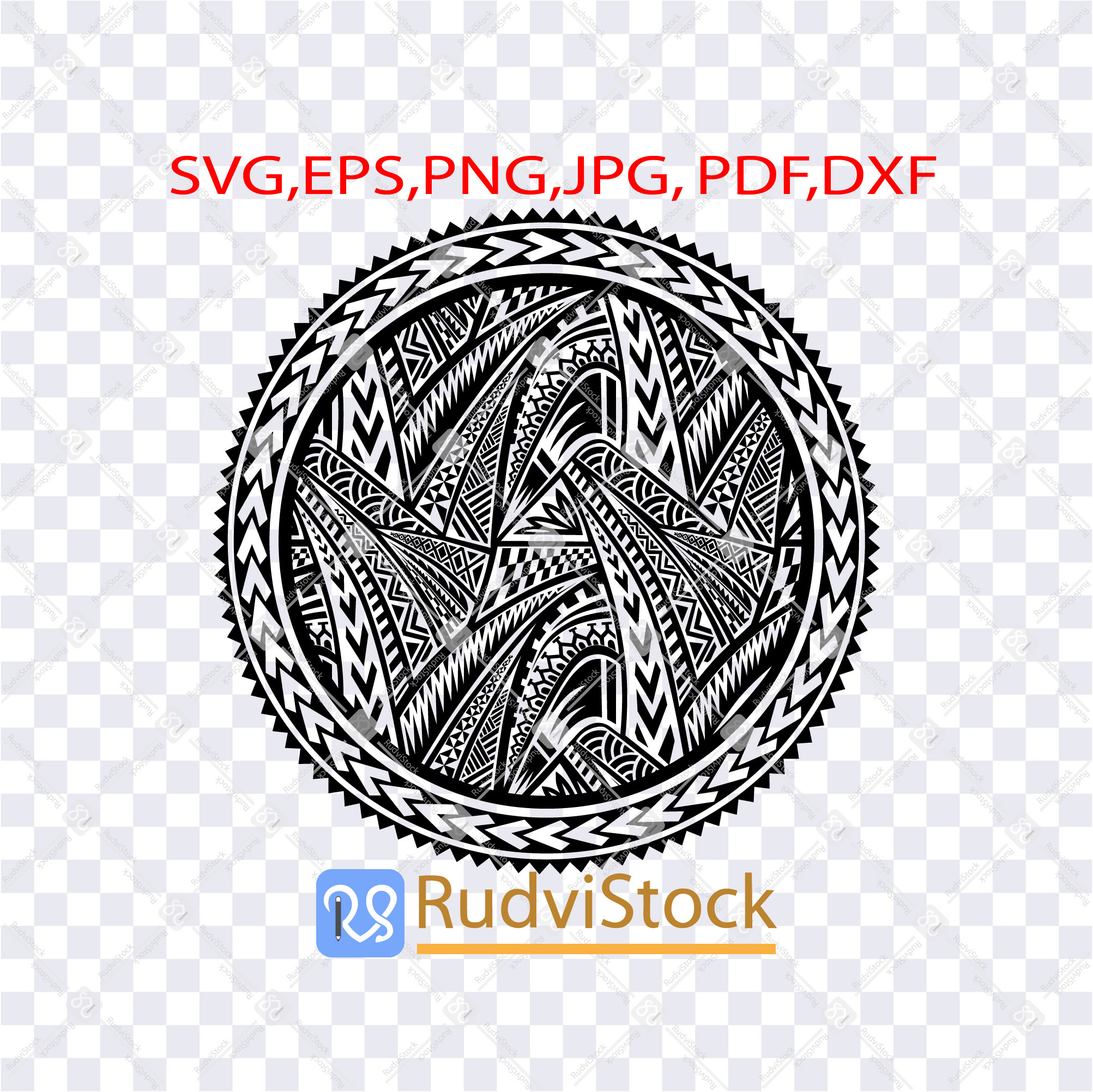 Polynesian tribal tattoo circle design - Inspire Uplift