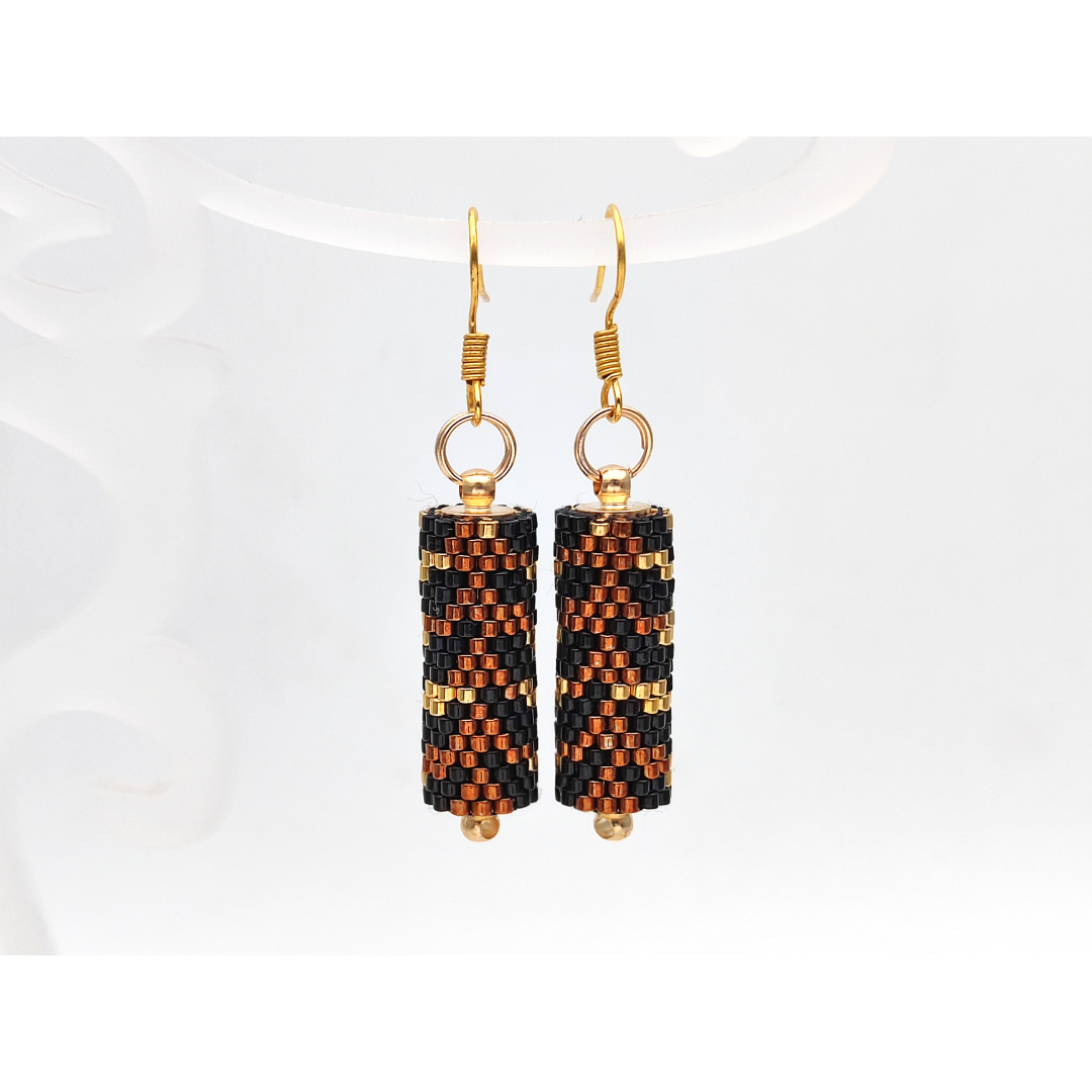 Step by step tutorial tube earrings, PDF pattern earrings, D - Inspire ...