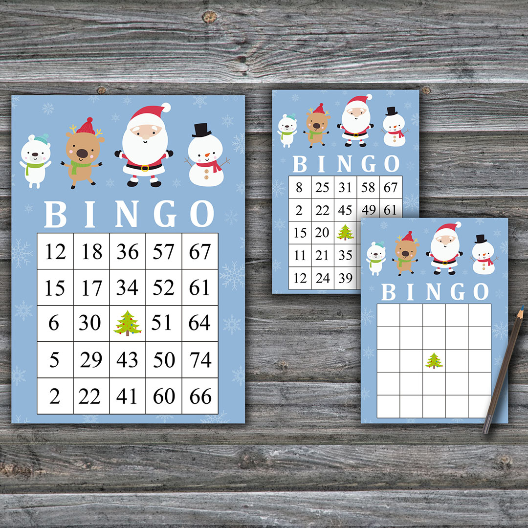 Santa bingo game,Christmas bingo game card,Christmas Bingo P - Inspire ...