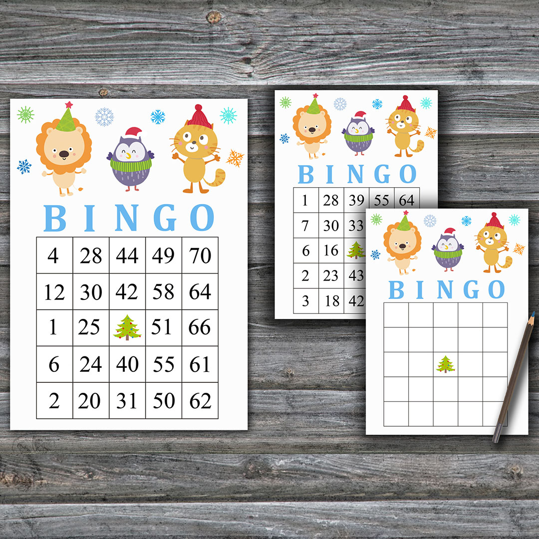 Christmas animals bingo game,Christmas bingo game card,Chris | Inspire ...