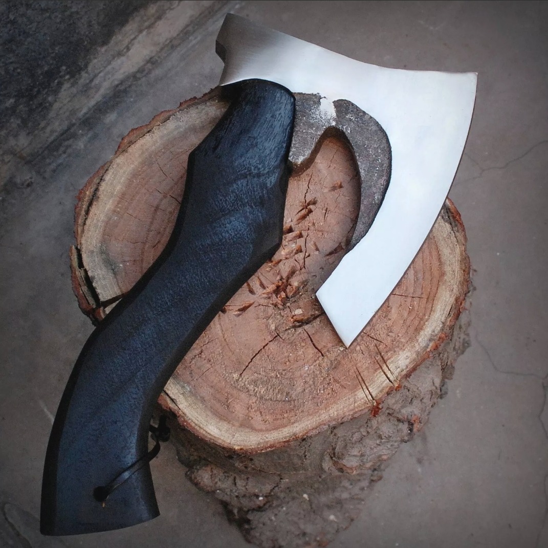 Hand Forged Carbon Steel Hatchet Tomahawk Hunting Viking Axe | Inspire ...