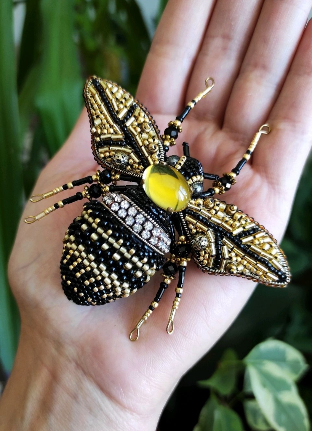 Beaded insect brooch, insect pin, mooth brooch, butterfly br - Inspire ...