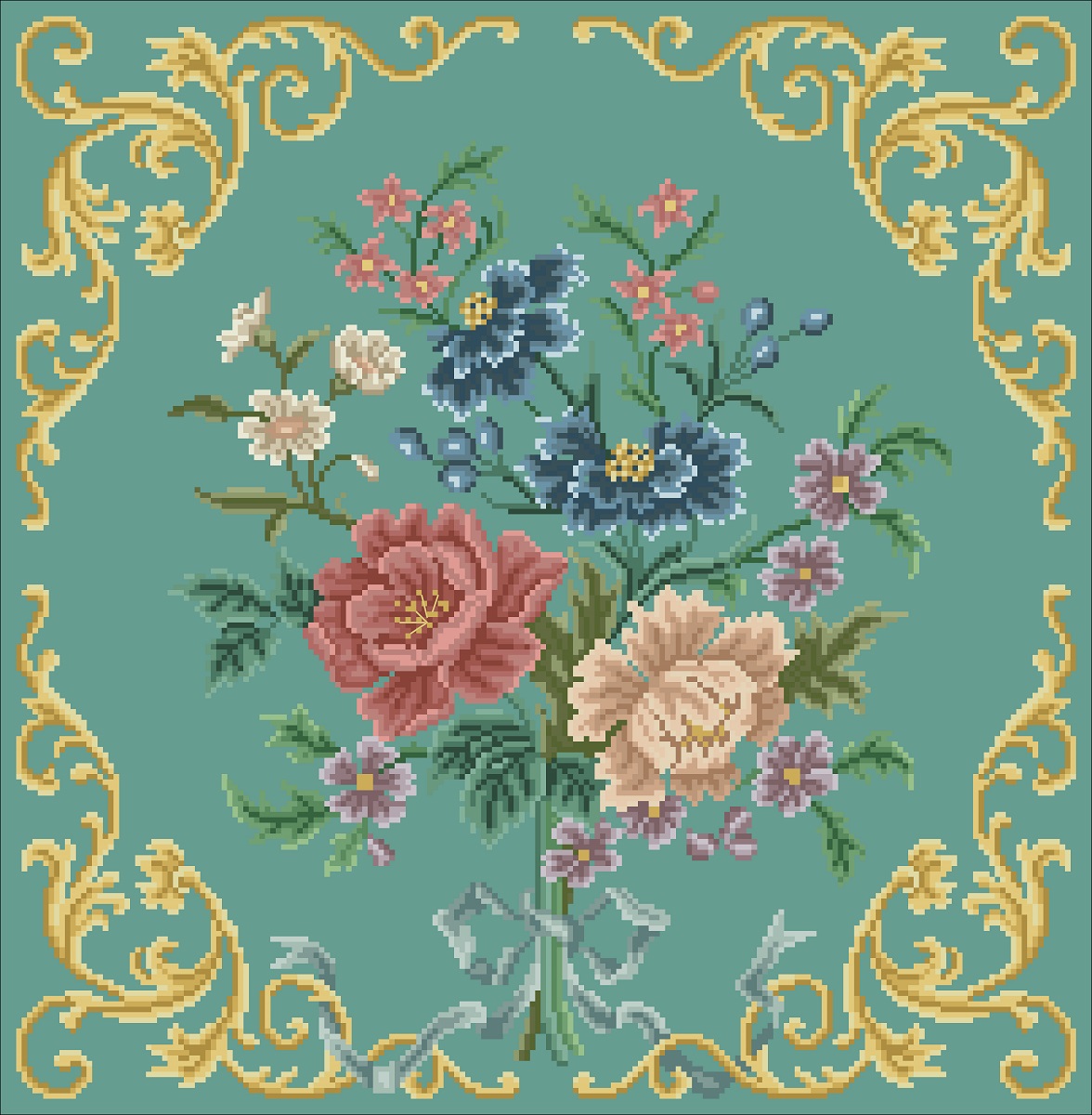 PDF Cross Stitch Pattern - Counted Antique Sampler - Reprodu | Inspire ...