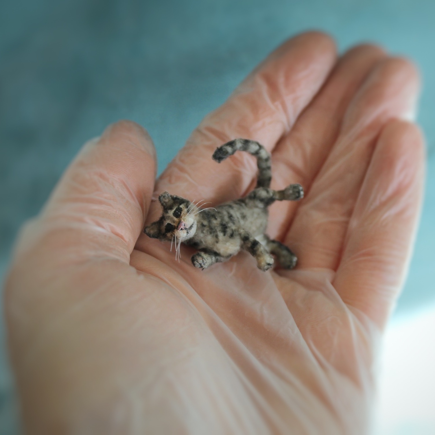 Striped cat so very mobile. Realistic pet portrait. Miniatur - Inspire ...