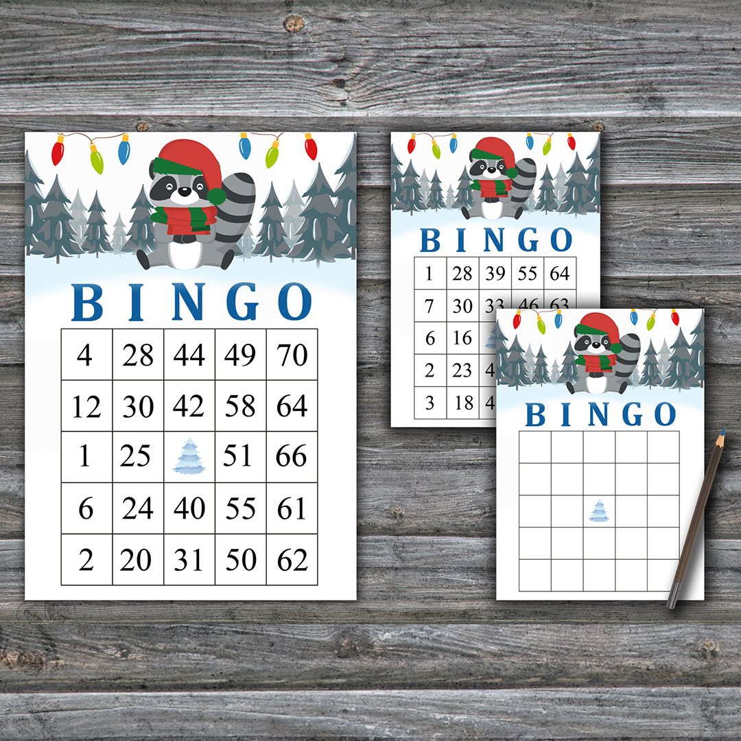 Winter animals bingo game card,Christmas bingo game card,Chr - Inspire ...