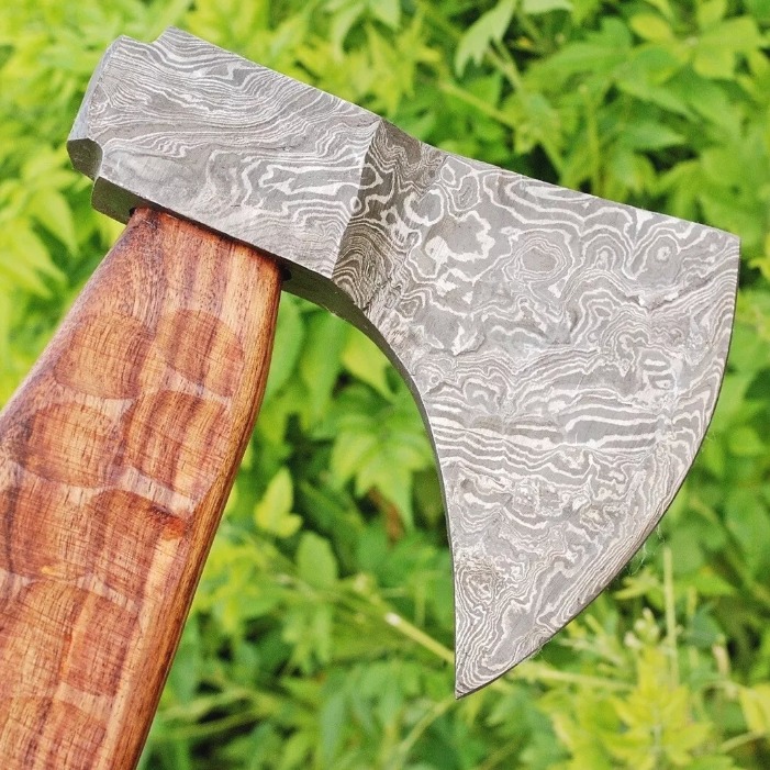 Hand Forged Damascus steel Hatchet Tomahawk Hunting Viking A - Inspire ...