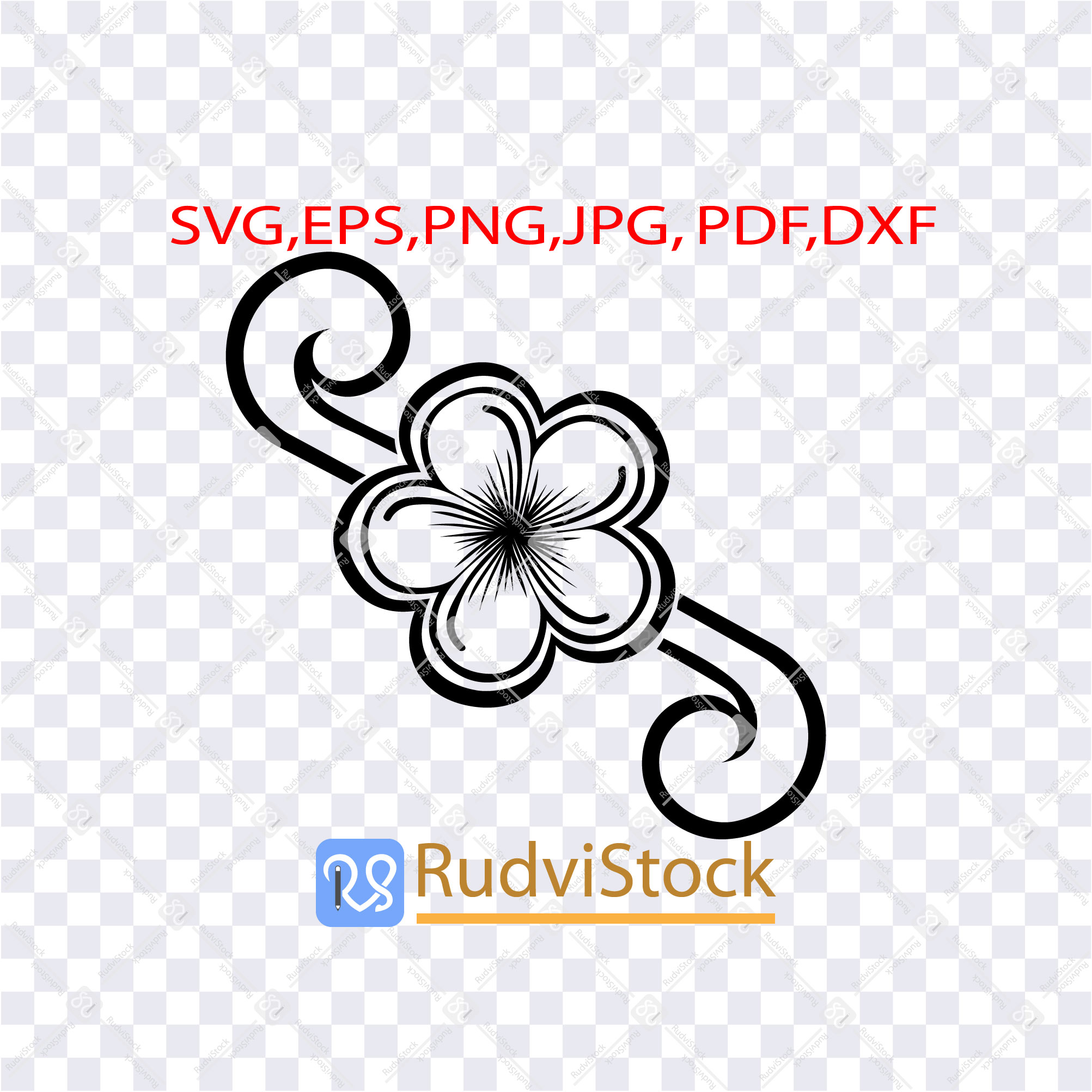 Koru and flower Polynesian tattoo tribal design - Inspire Uplift