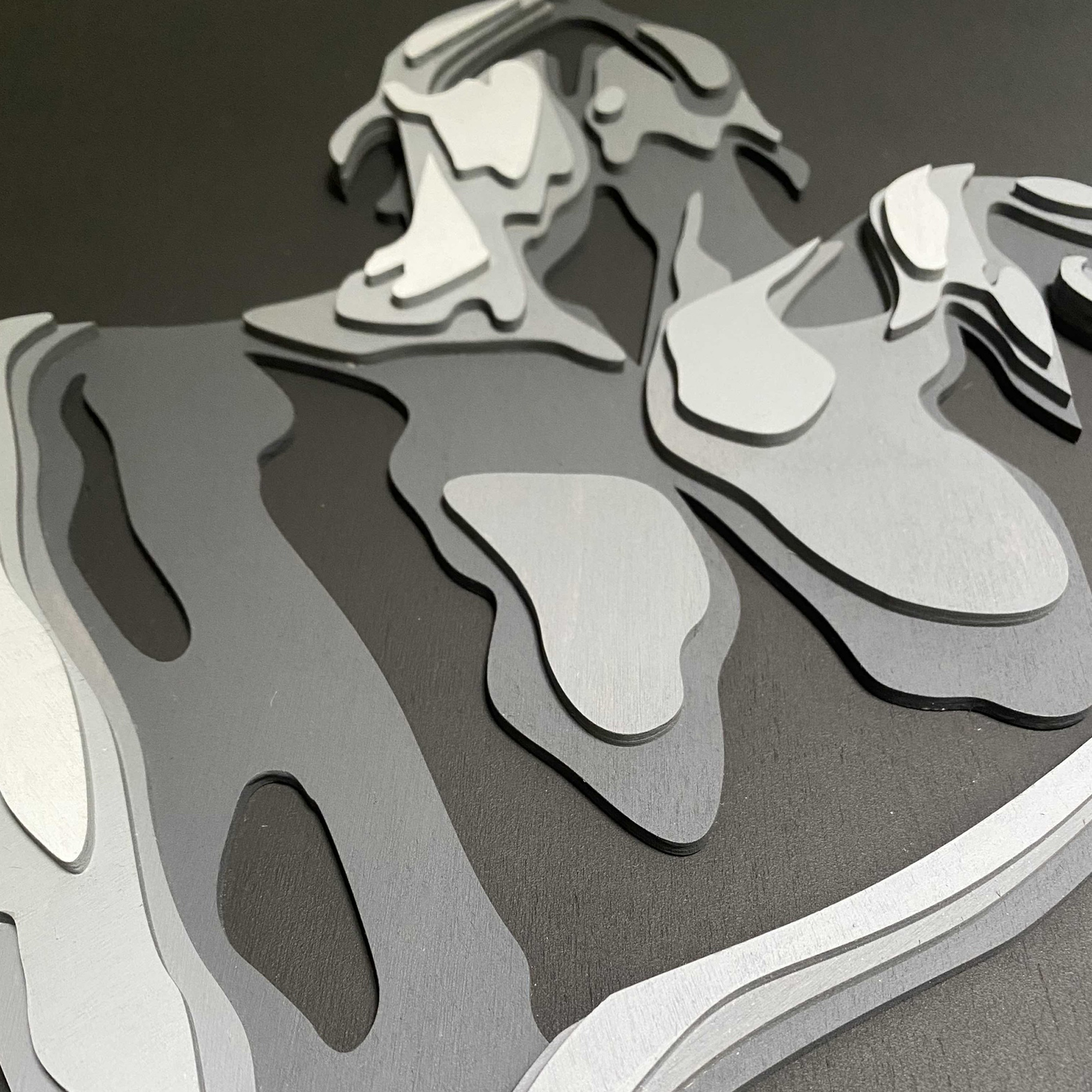 Female silhouette 3D artwork, Minimalist wood wall art, Uniq - Inspire ...