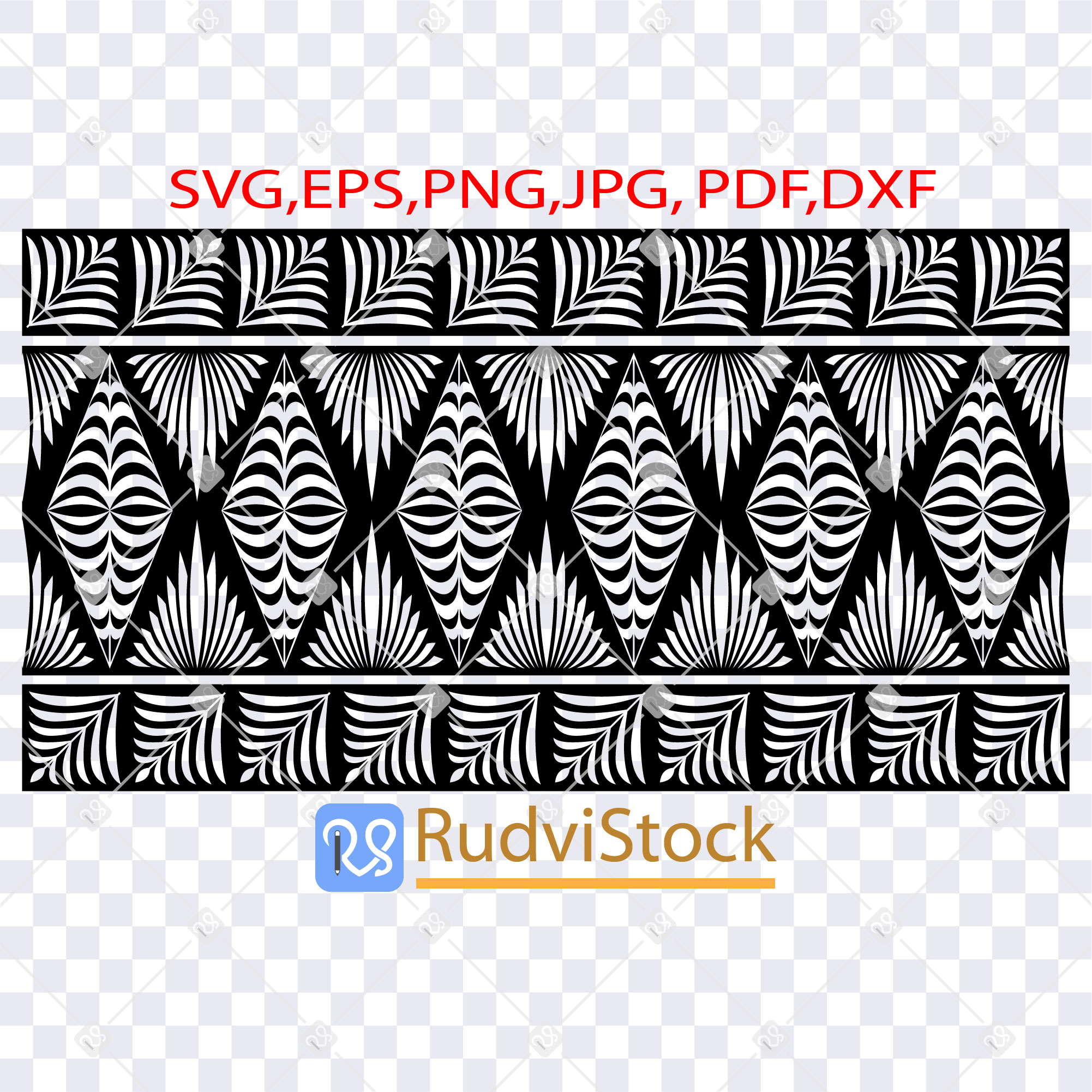 Tongan seamless border tattoo tribal pattern | Inspire Uplift