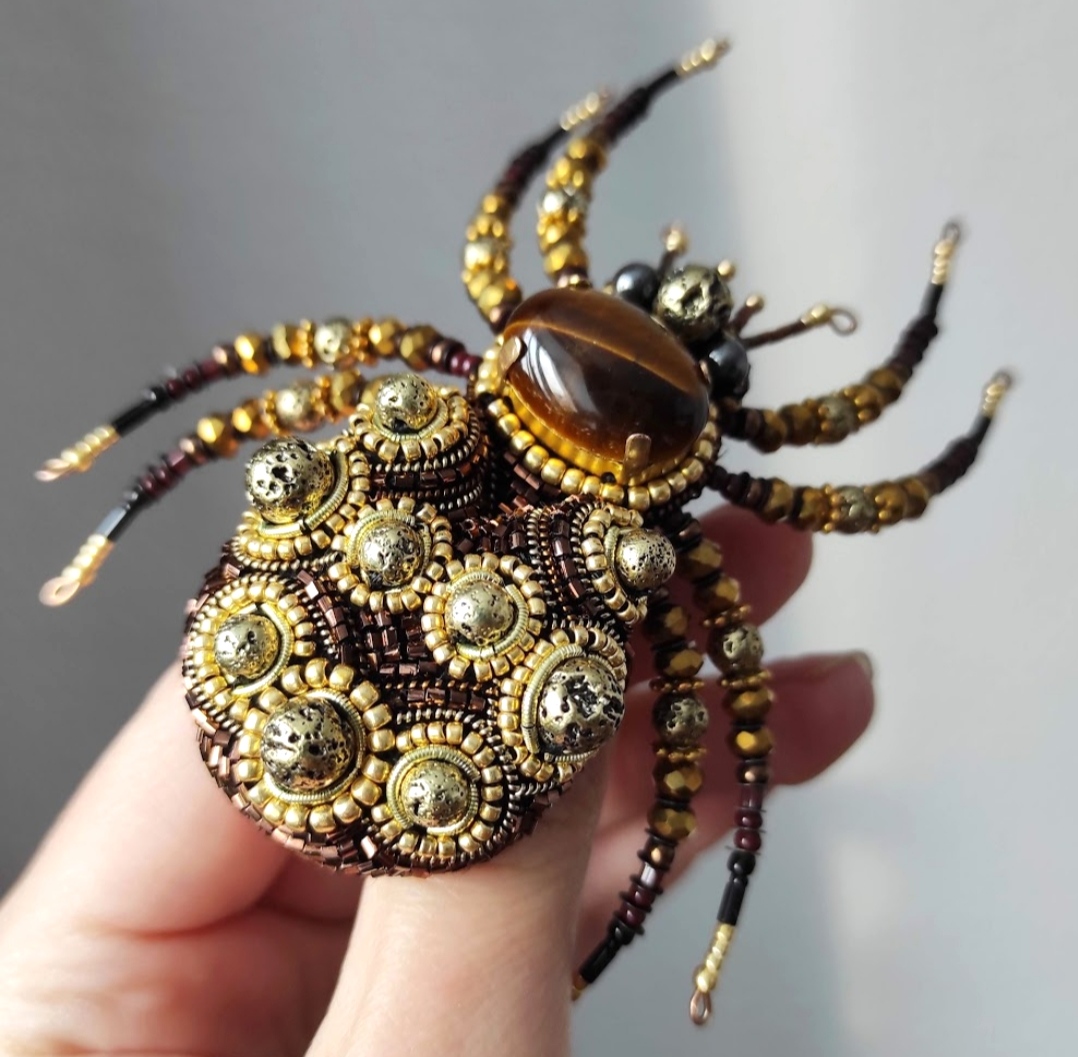 Beaded insect brooch, insect pin, mooth brooch, butterfly br - Inspire ...