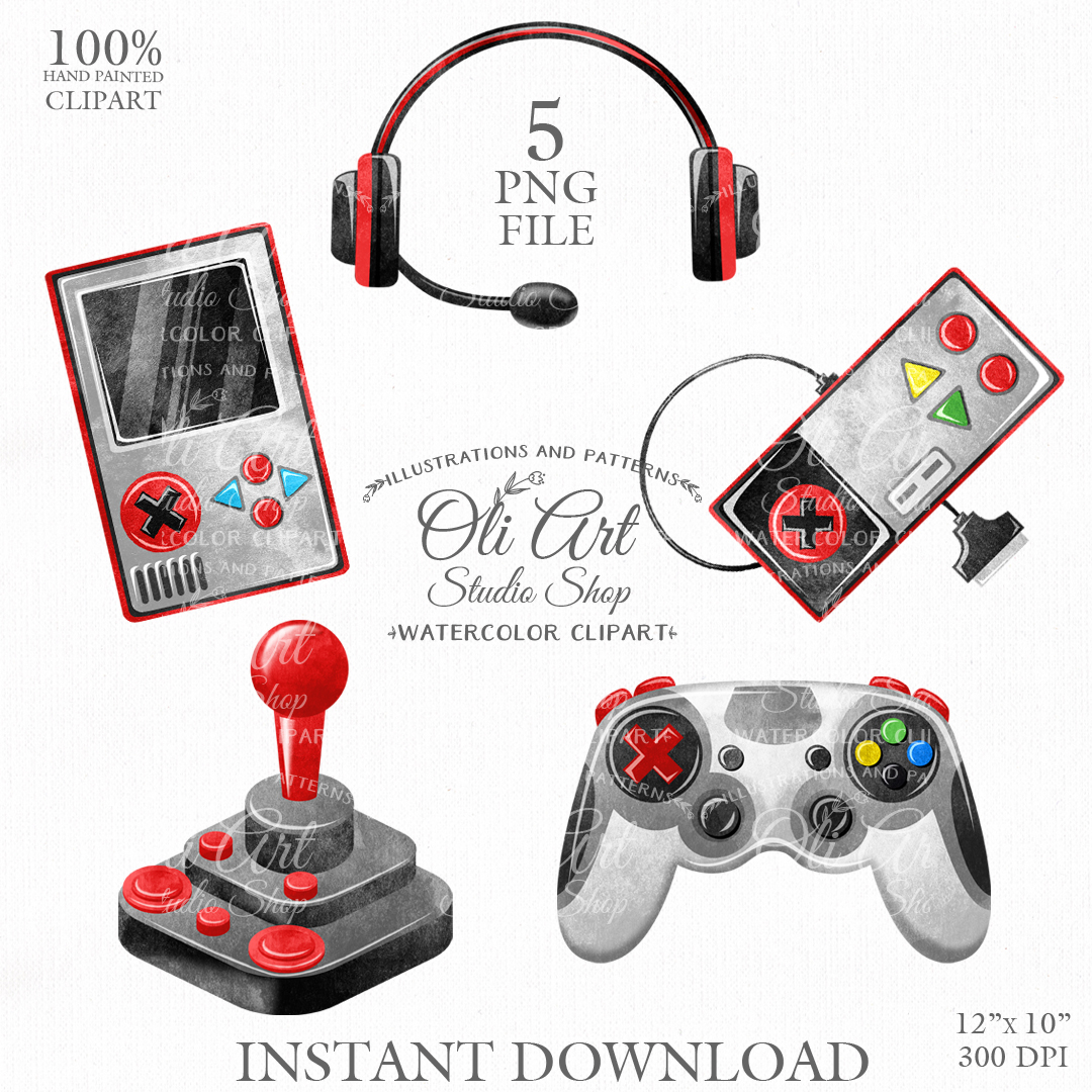 Game Clipart, Digital Image Gamer, Party Digital Clip Art, I | Inspire ...