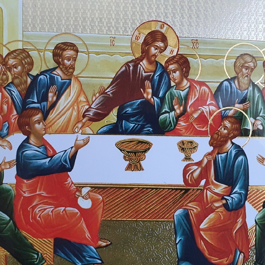 The Last Supper icon Orthodox wooden icon free shipping - Inspire Uplift