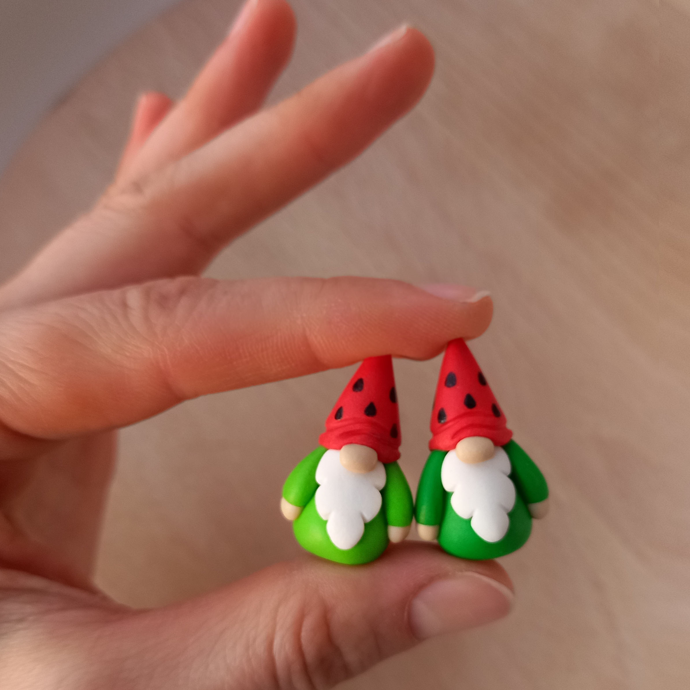 Watermelon Gnome / Tiny clay gnomes / summer gnome / fruit g - Inspire ...