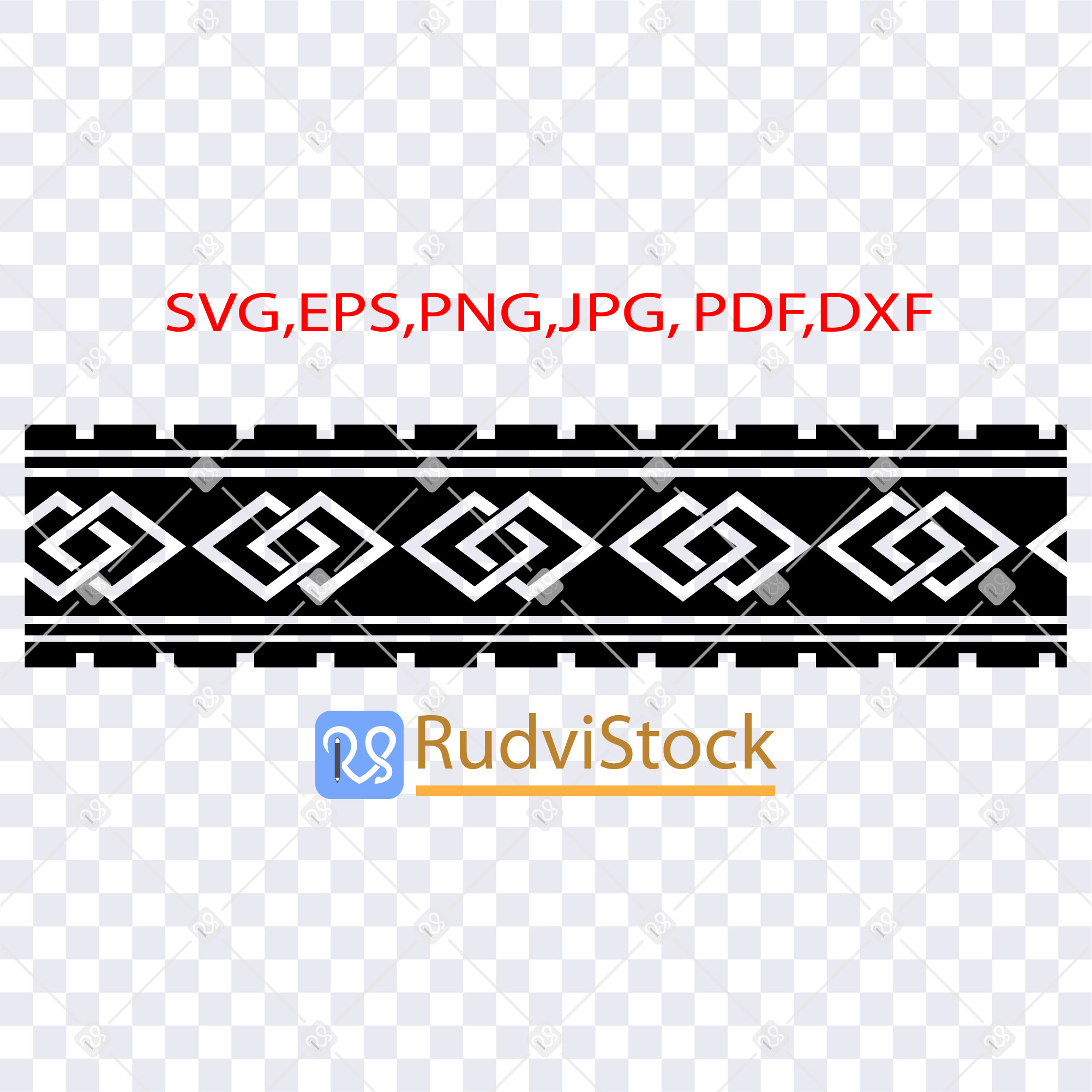 Polynesian Maori seamless border pattern - Inspire Uplift