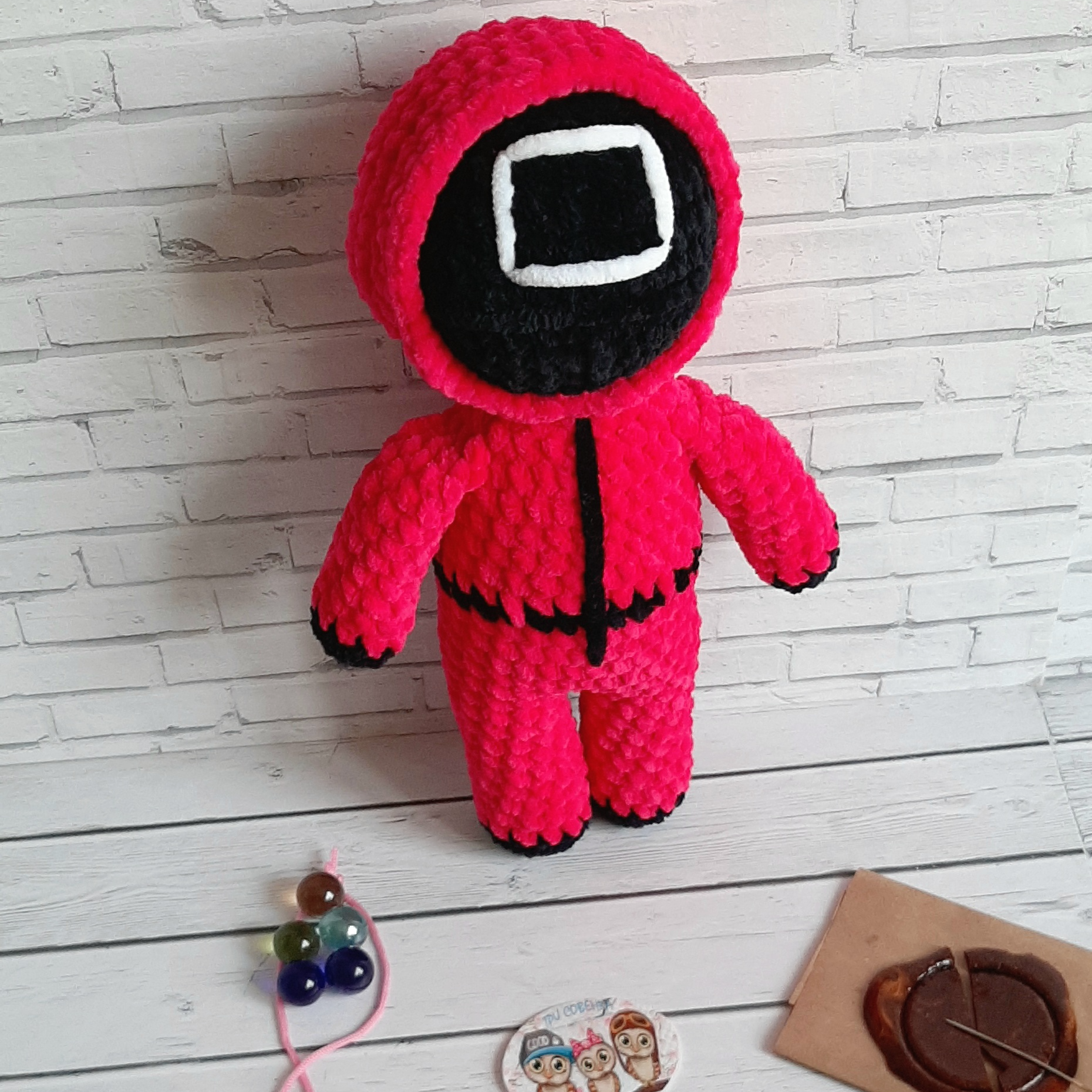 Squid soldier,Crochet squid games,squidgame amigurumi | Inspire Uplift