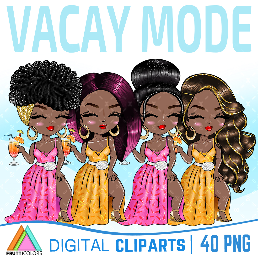 Girls Vacation Clip Art