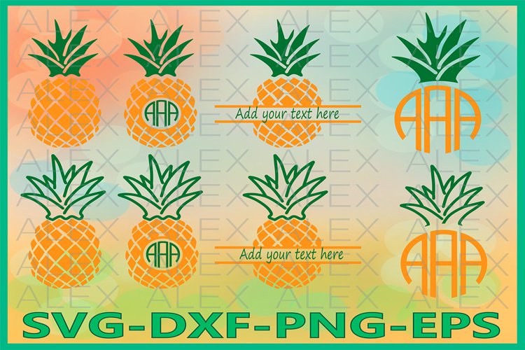 Pineapple SVG, Pineapple Monogram SVG, Pineapple Cricut | Inspire Uplift