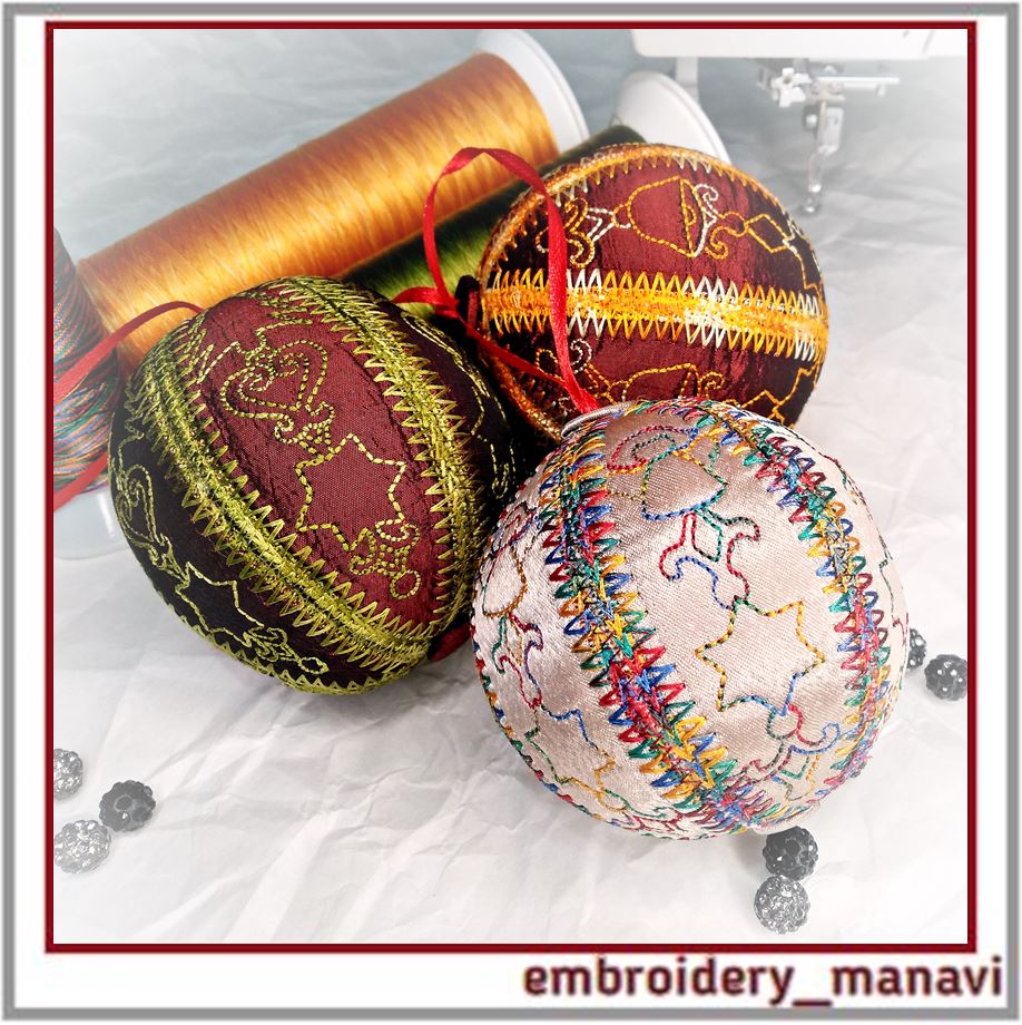 In the hoop set Christmas balls machine embroidery design | Inspire Uplift