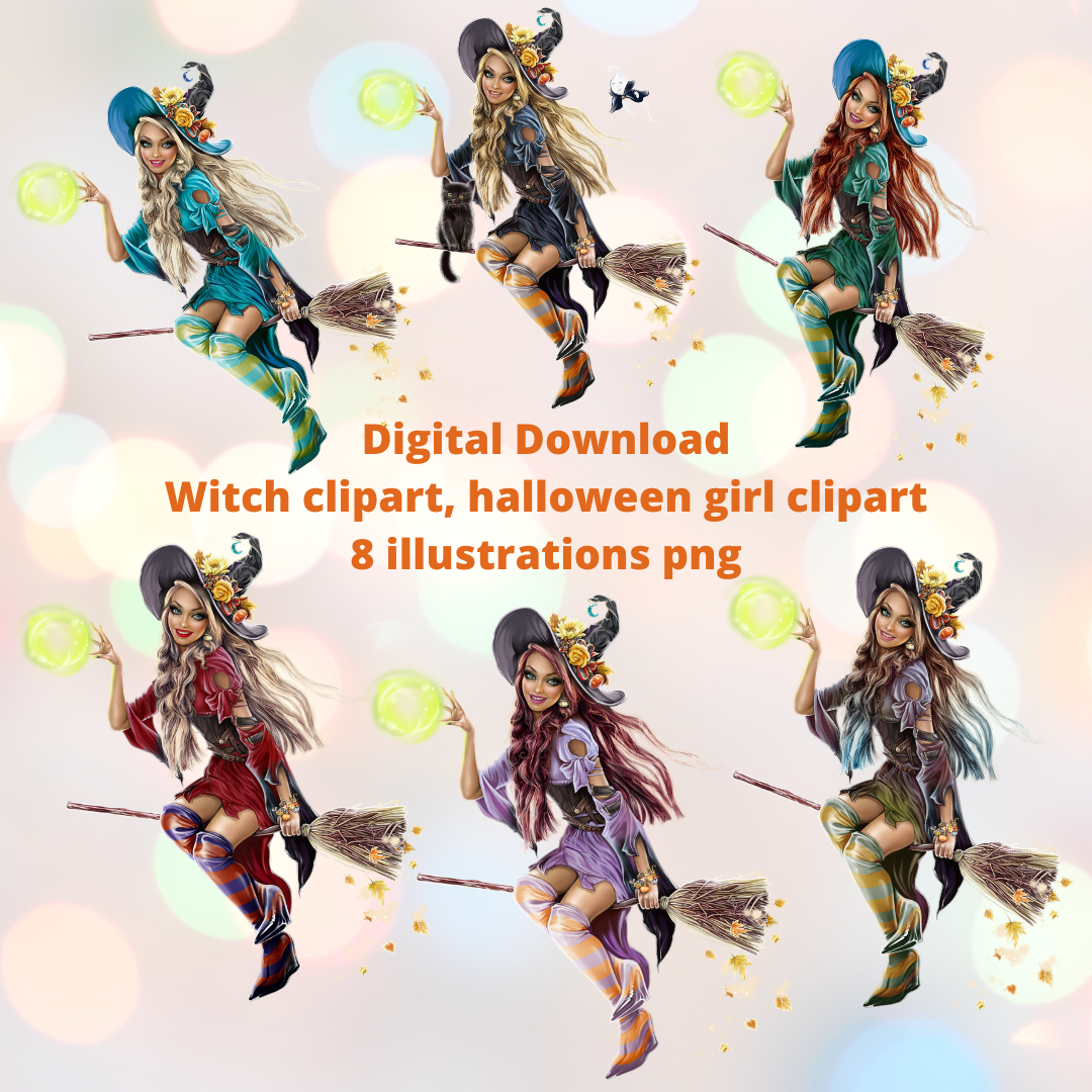 Witch clipart,halloween clipart,halloween svg png, Happy Hal - Inspire ...