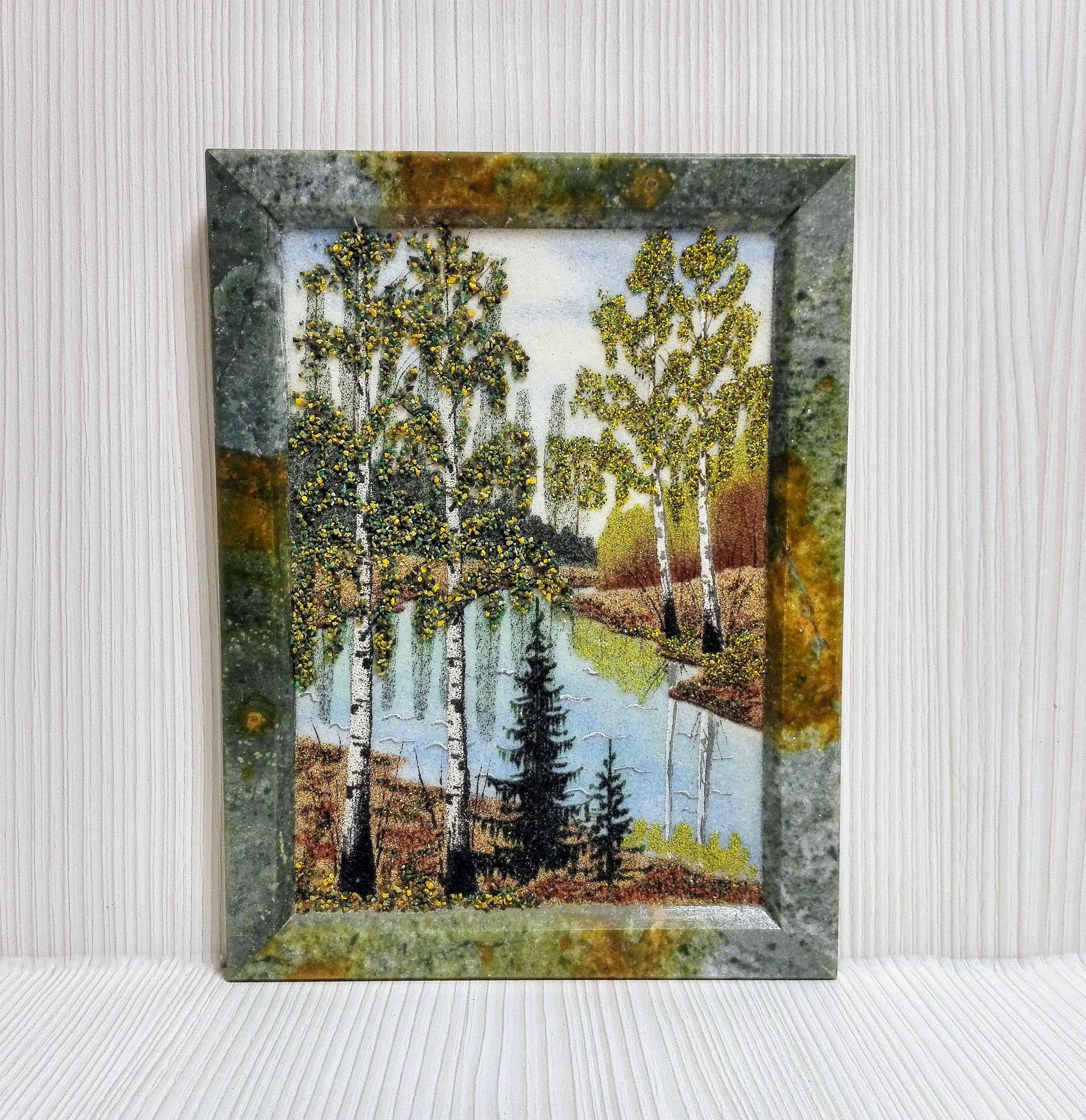 Vintage Russian Painting. Items handmade natural stone. Deco | Inspire ...