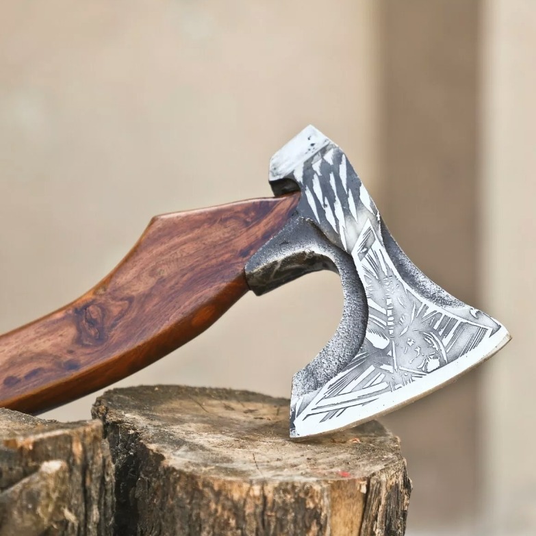 Handmade Viking Carbon Steel Tomahawk Axe Hatchet Hunting Ax | Inspire ...
