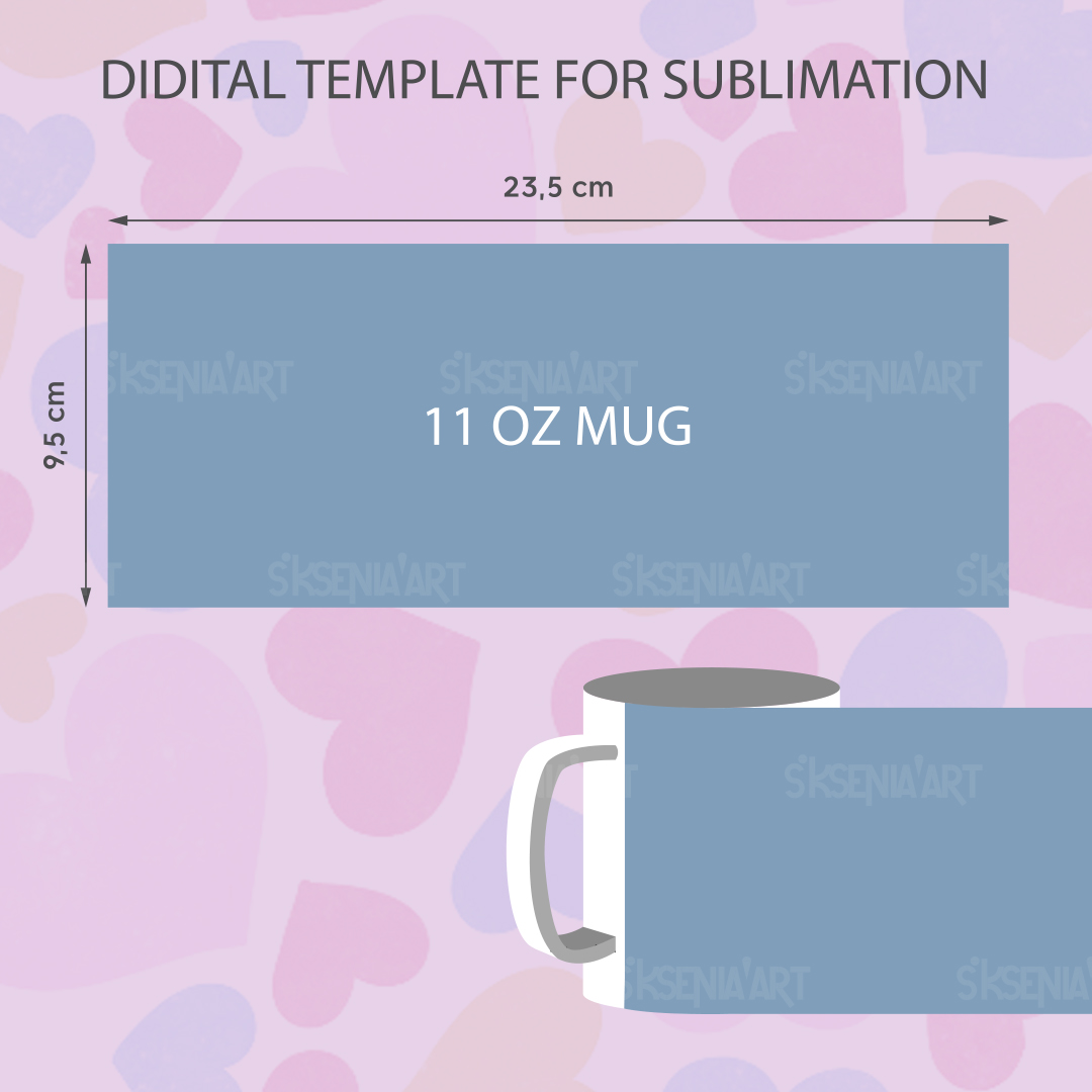 Valentine Hearts Bundle, 11 Oz Mug Sublimation Designs With - Inspire ...