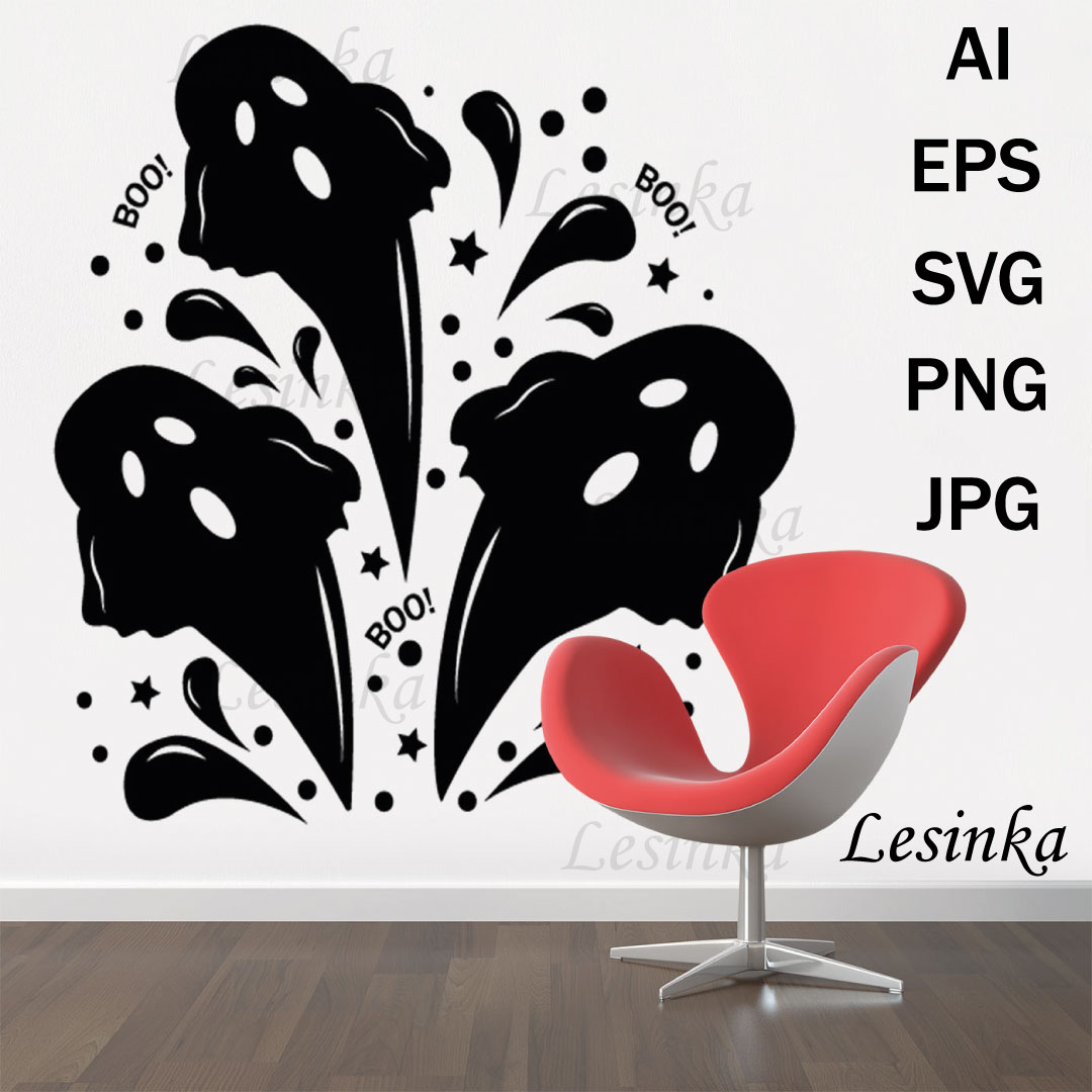 Halloween Ghosts SVG template, file cutting | Inspire Uplift