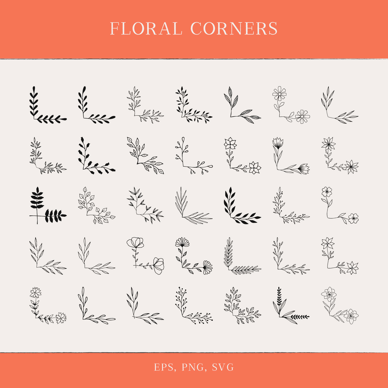 Corner svg. Floral corner svg. Flourish svg. Laurel svg. | Inspire Uplift