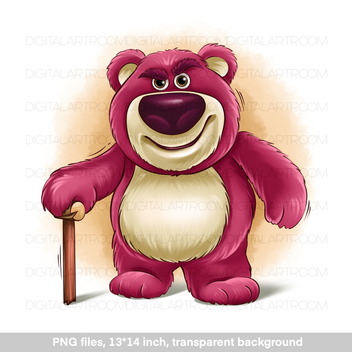 Cartoon bear Lotso, sublimation design, print template | Inspire Uplift
