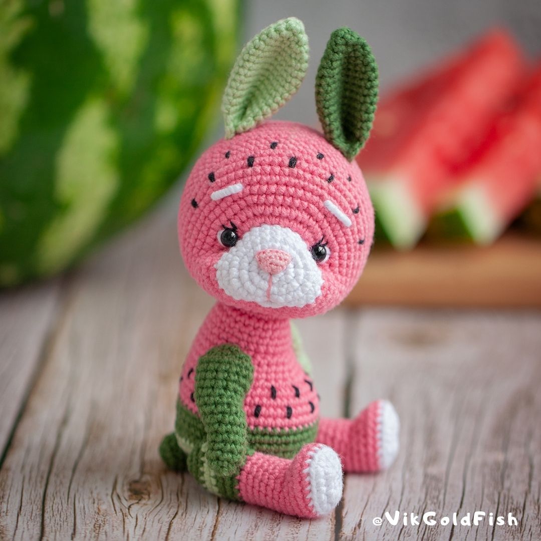 Amigurumi Pattern Rabbit - Pattern Watermelon Rabbit - Inspire Uplift