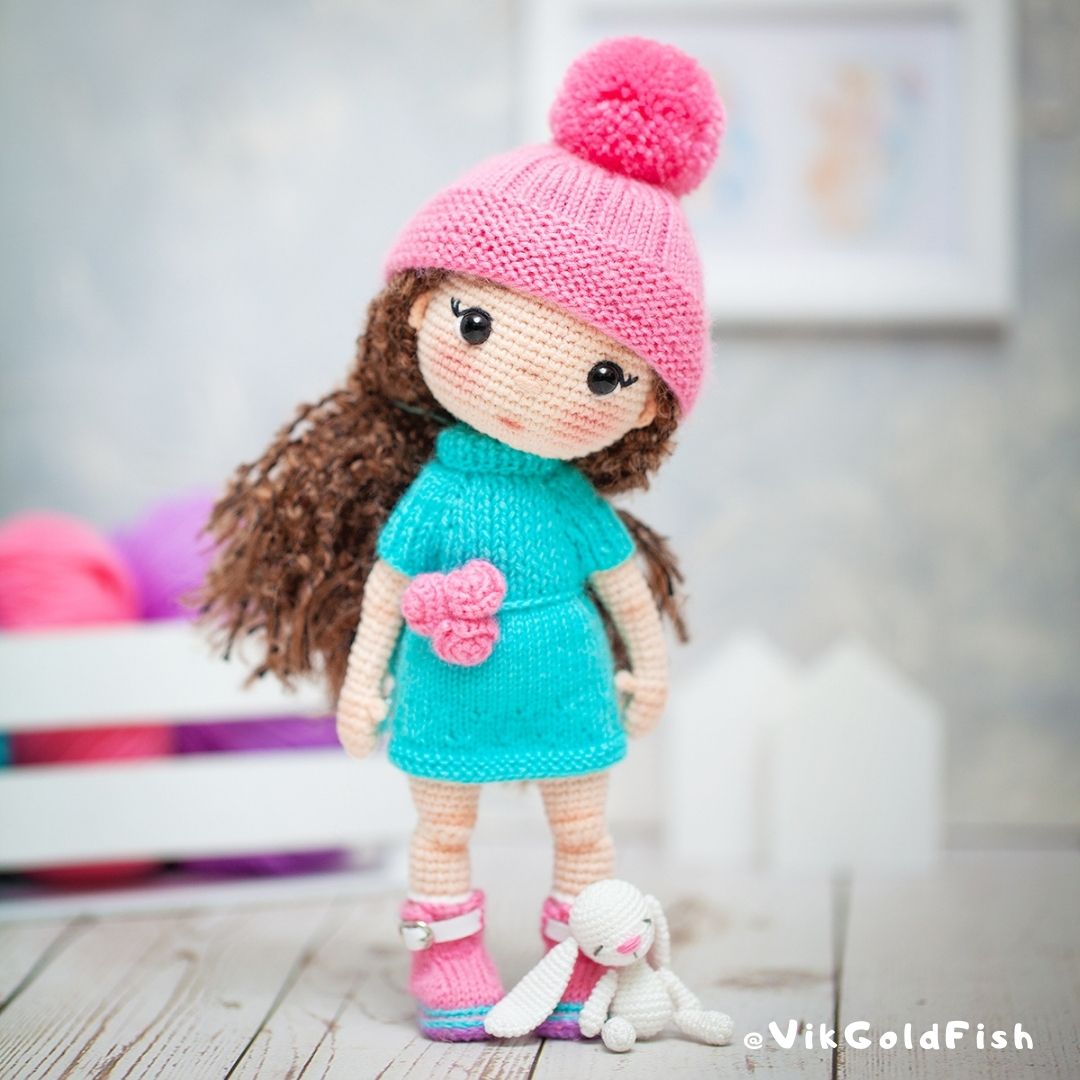 Crochet Pattern Doll Alena, Amigurumi Doll Pattern | Inspire Uplift