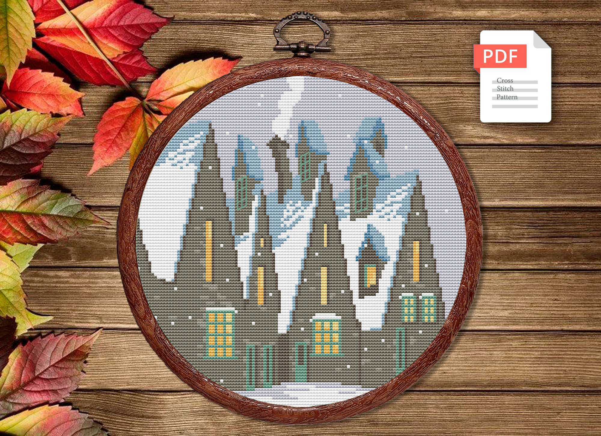 Magic Village Cross Stitch Pattern, Movies Cross Stitch Patt - Inspire ...